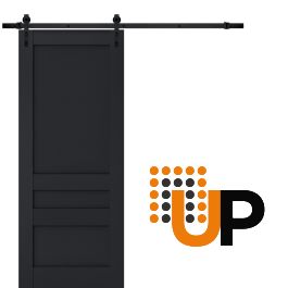 Sturdy Barn Door | Veregio 7411 Antracite | 6.6FT Rail Hangers Heavy ...