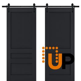 Sturdy Double Barn Door | Veregio 7411 Antracite | 13FT Rail Hangers ...