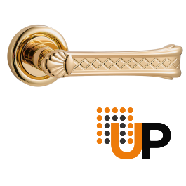 Door Euro Handle PALERMO for Magnetic Lock, Gold, Passage