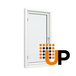 Single-Glass PVC Casement Window with Side Hinges (View from inside)