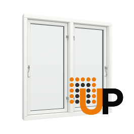 Top-Controlled Window PVC for 2 Rooms, Single Glass Panel, Size 100 x ...
