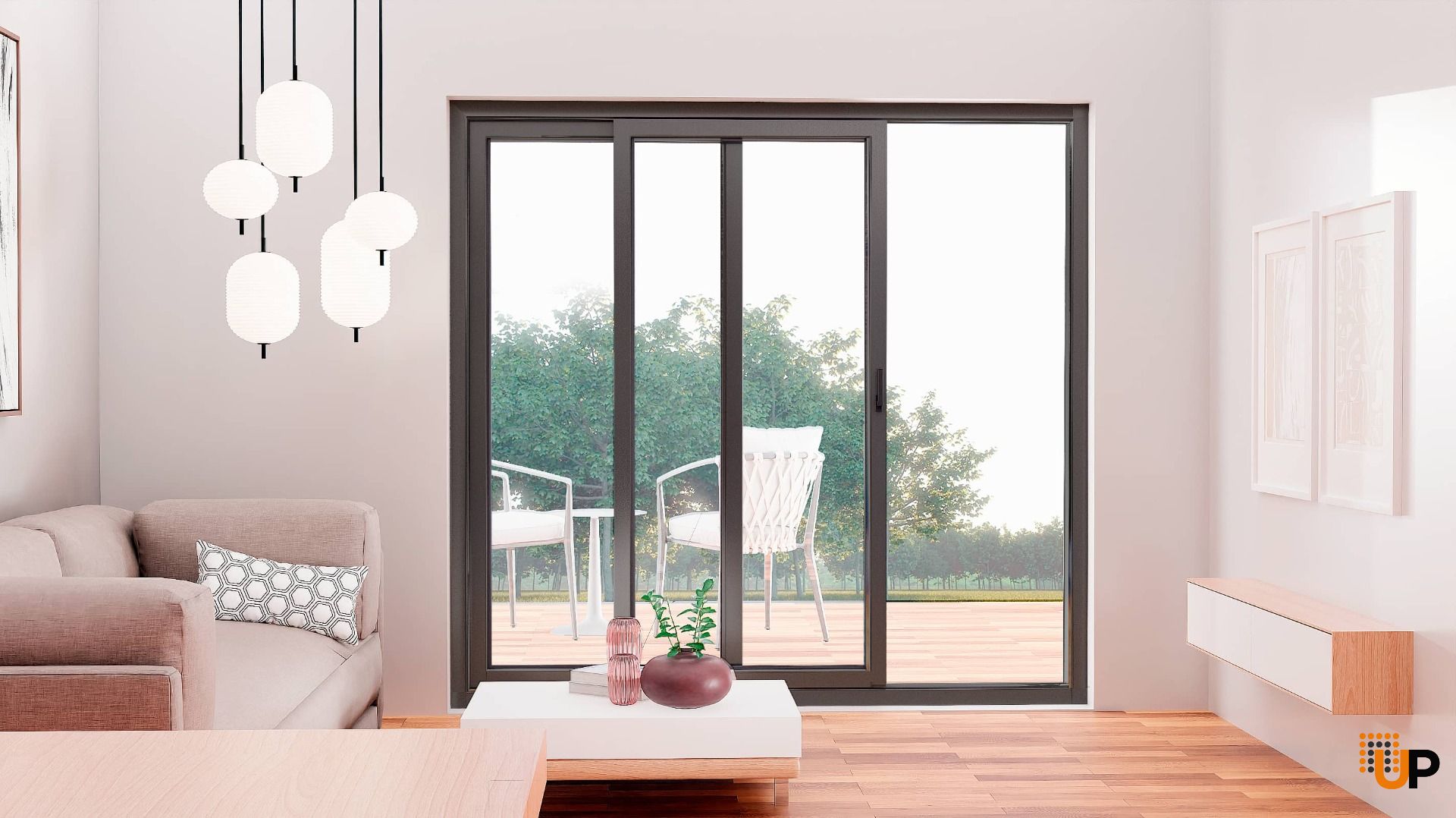 Patio Exterior Metal-Plastic Sliding Doors / Patio 8166 Matte Black 72 ...