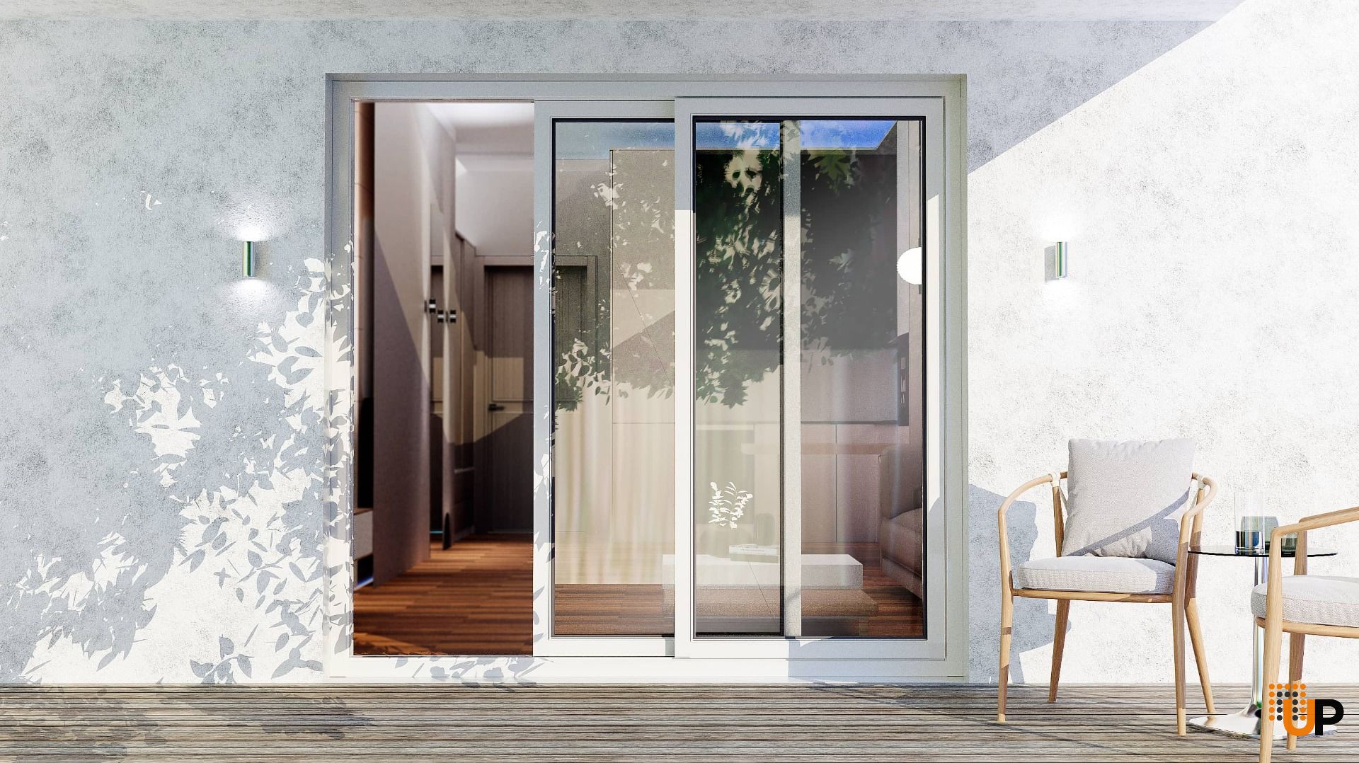 Patio Exterior Metal-Plastic Sliding Doors / Patio 8166 White Silk 64 ...