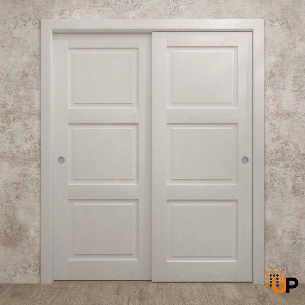 Slab Door Panel 18 x 80 inches | Ego 5010 Painted White Oak | Wood ...