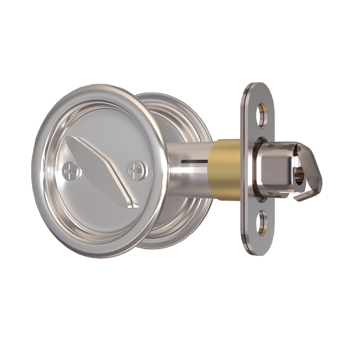Round Sliding Pocket Lock Finger Pull - Silver ᐉ Buy at the best price ...