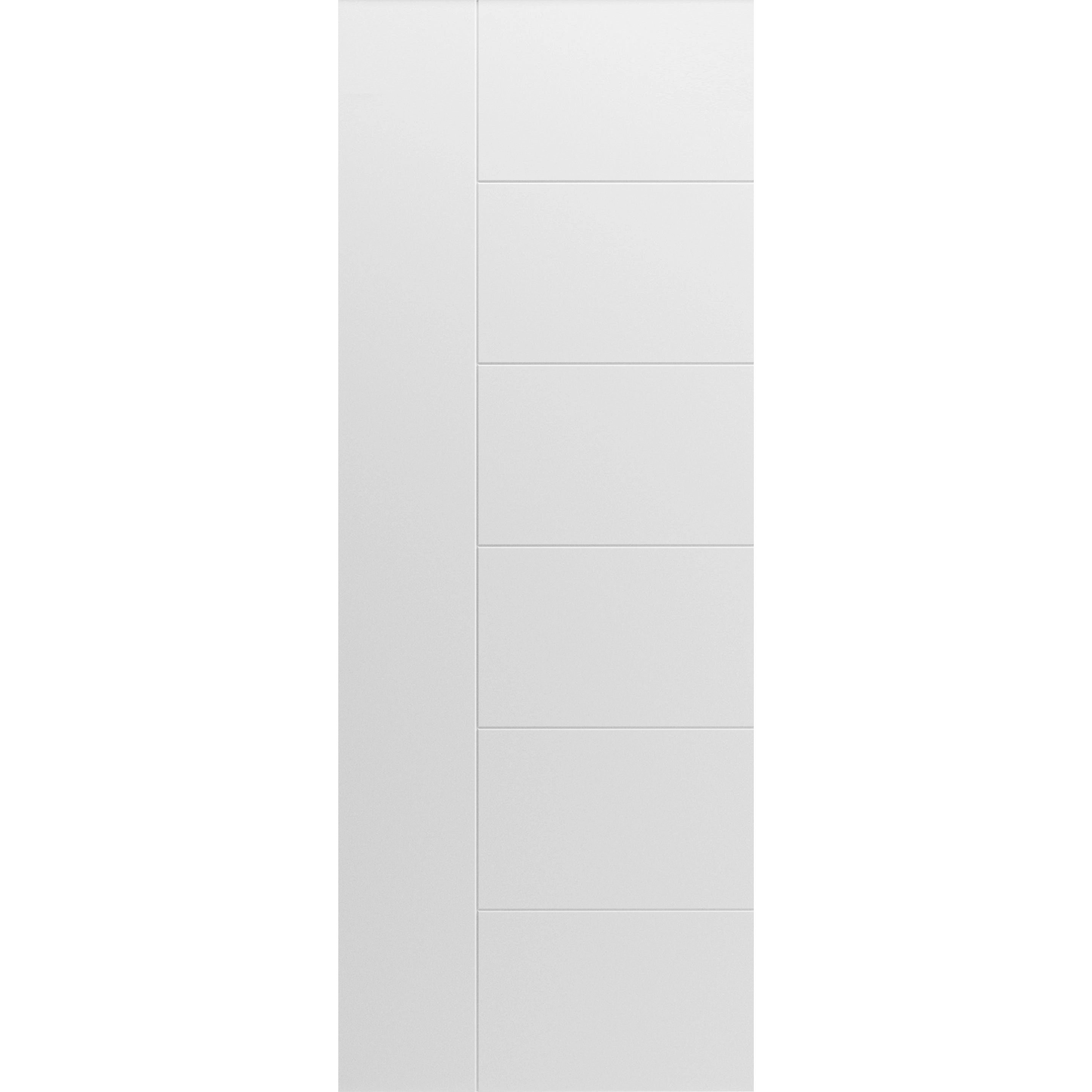 Slab Door Panel 30 x 80 inches / Mela 0716 Painted White / Modern ...