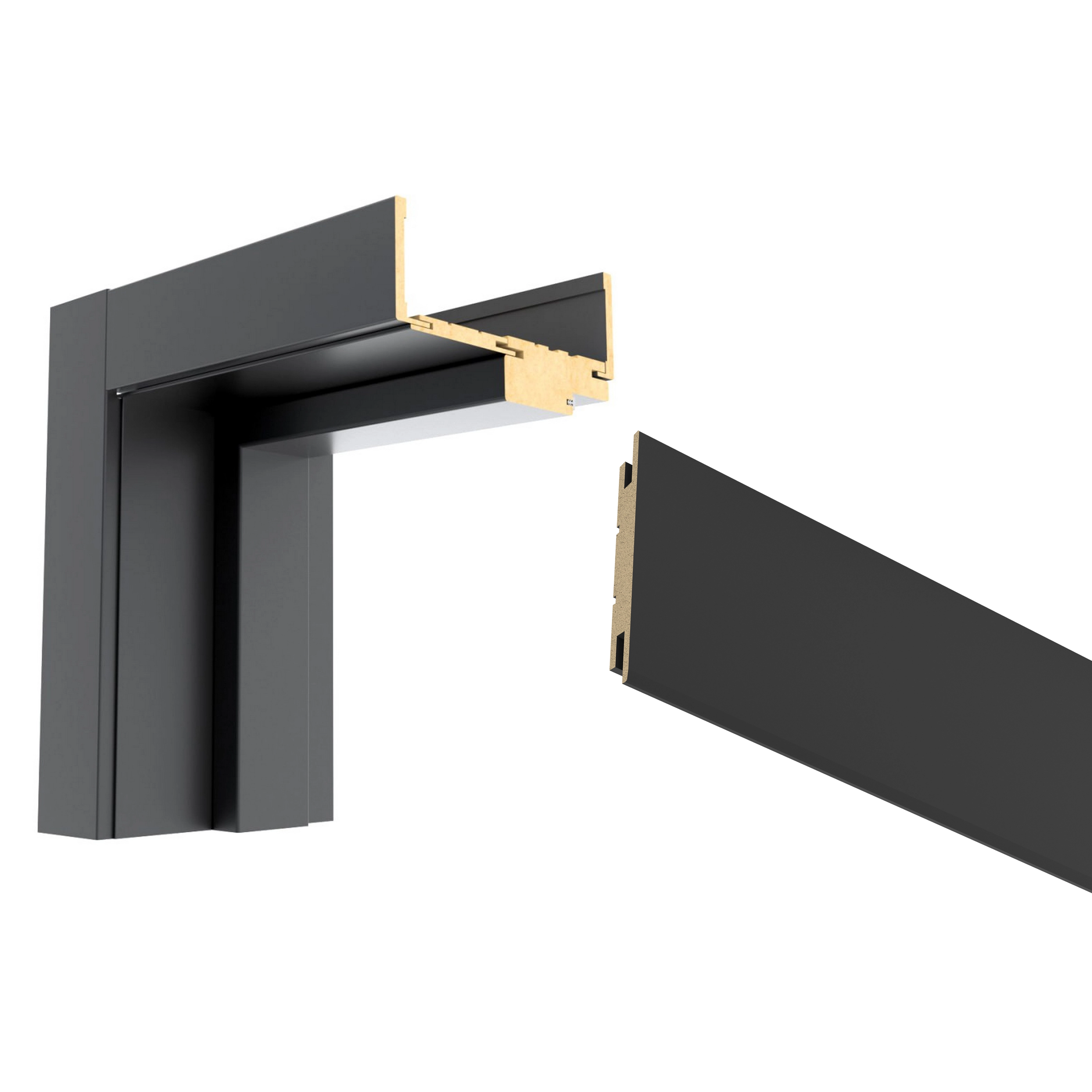 Solid French Double Doors | Quadro 4522 Matte Black with Clear Glass ...